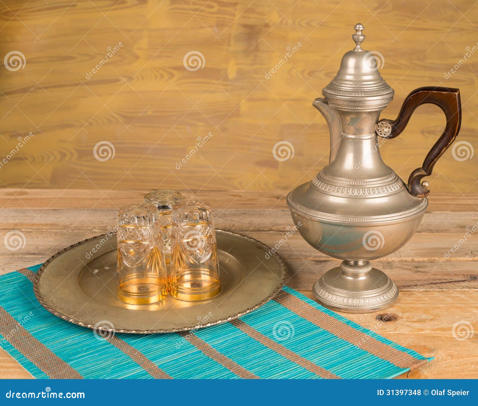 Moroccan tea set stock photo. Image of pitcher, vintage - 31397348