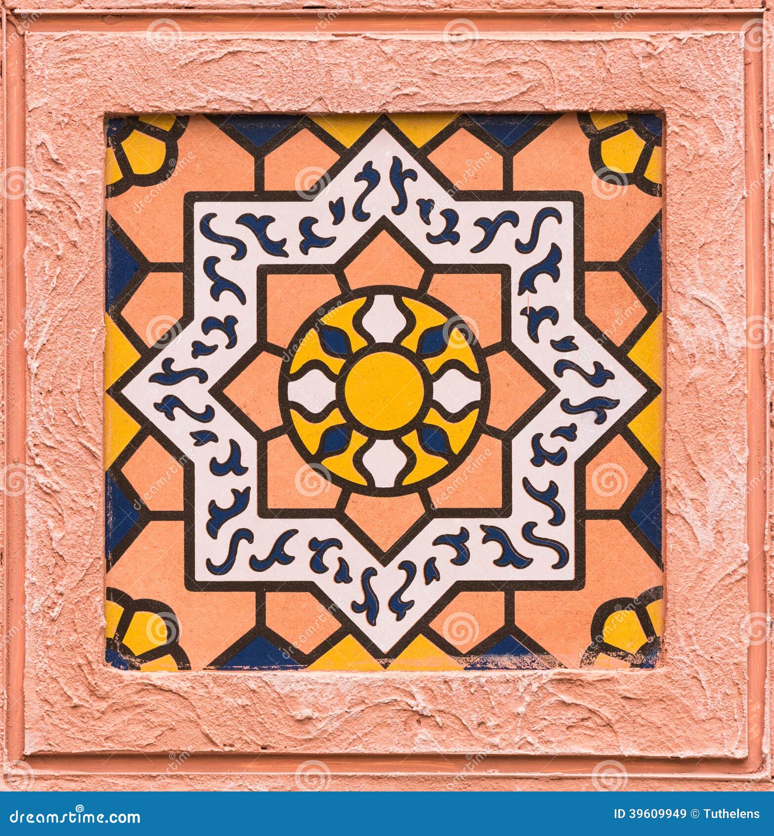 Moroccan tile design stock image. Image of decor, colorful - 39609949