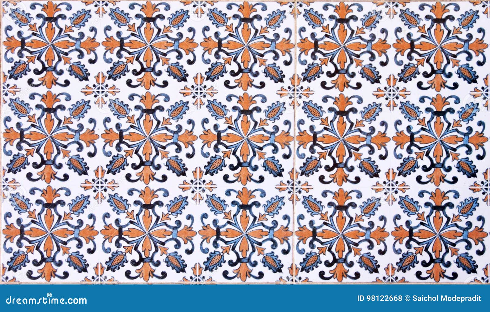 Moroccan Tile Texture Stock Photo | CartoonDealer.com #166124112