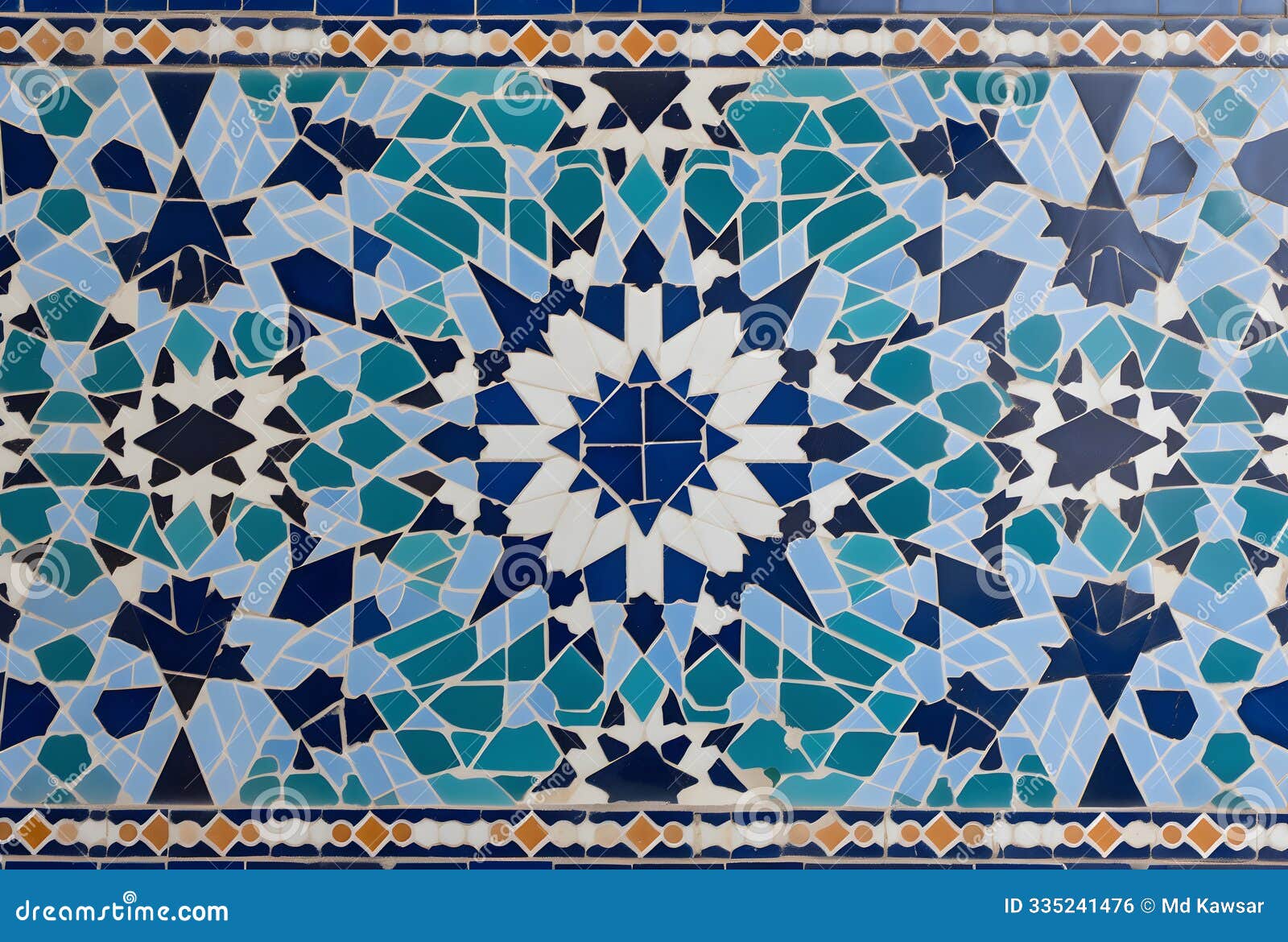 Moroccan Tile Pattern Geometric Mosaic Design Stock Illustration ...