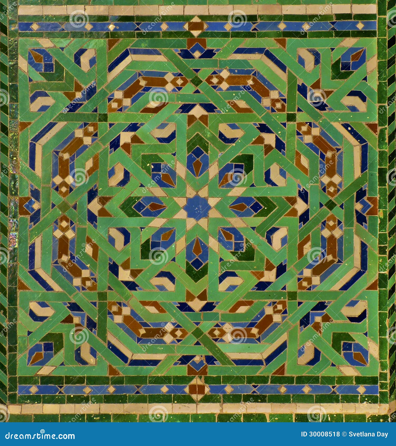 Moroccan Zellige Tile stock photo. Image of arabic, morocco - 30008518