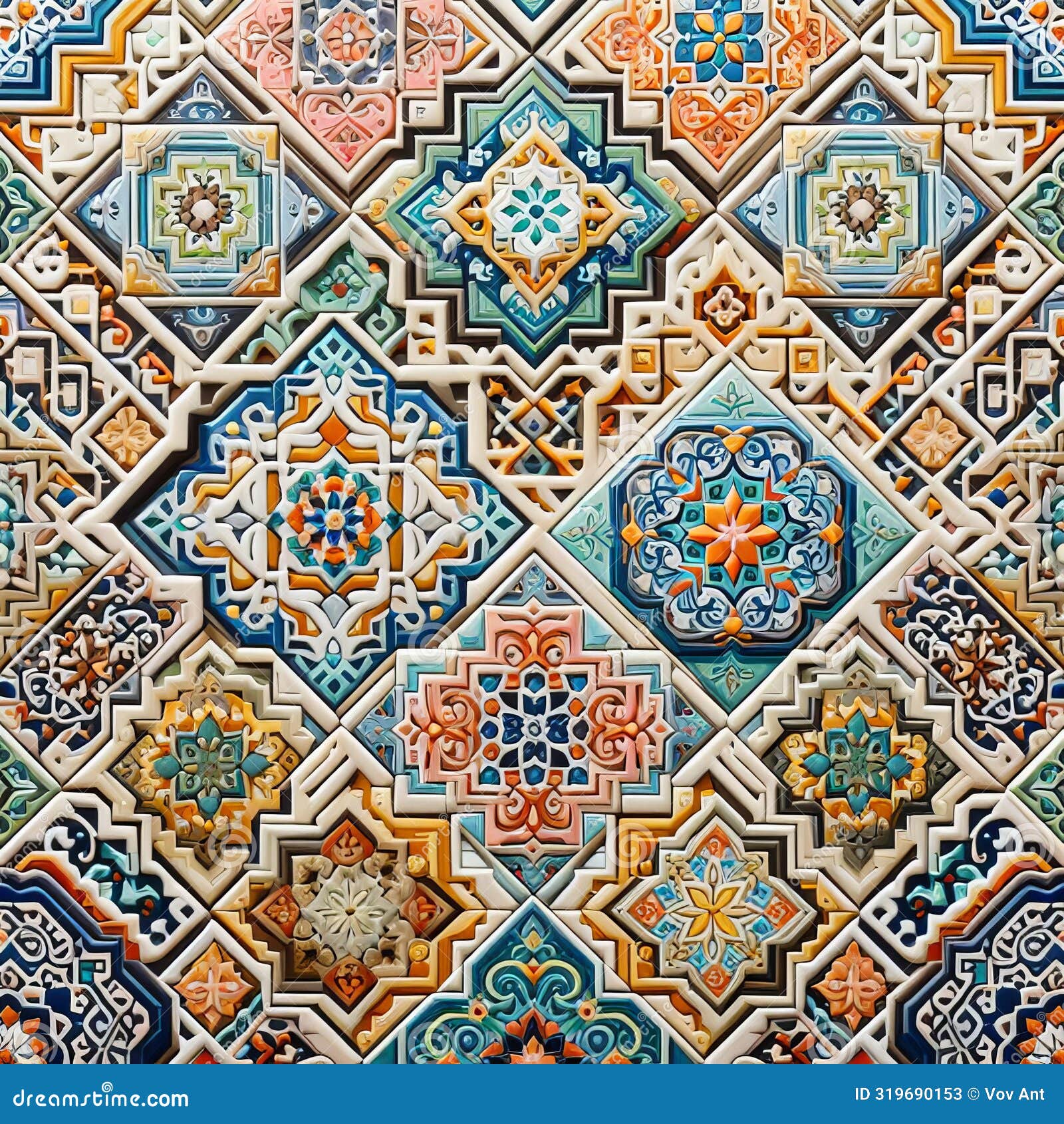 Moroccan Tile Wallpaper a Wallpaper Pattern Inspired by Tradit Stock ...