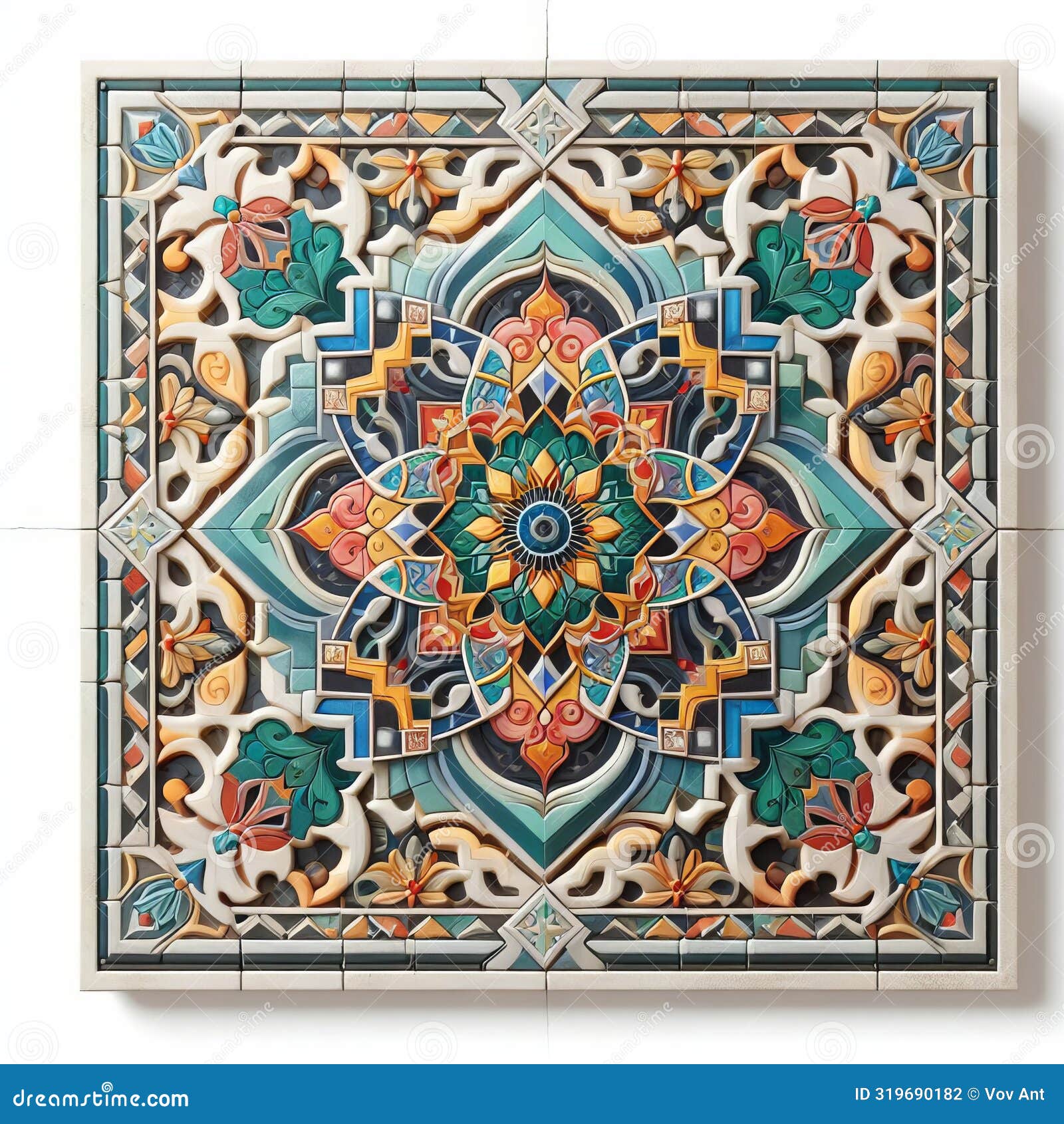 Moroccan Tile Wallpaper a Wallpaper Pattern Inspired by Traditi Stock ...