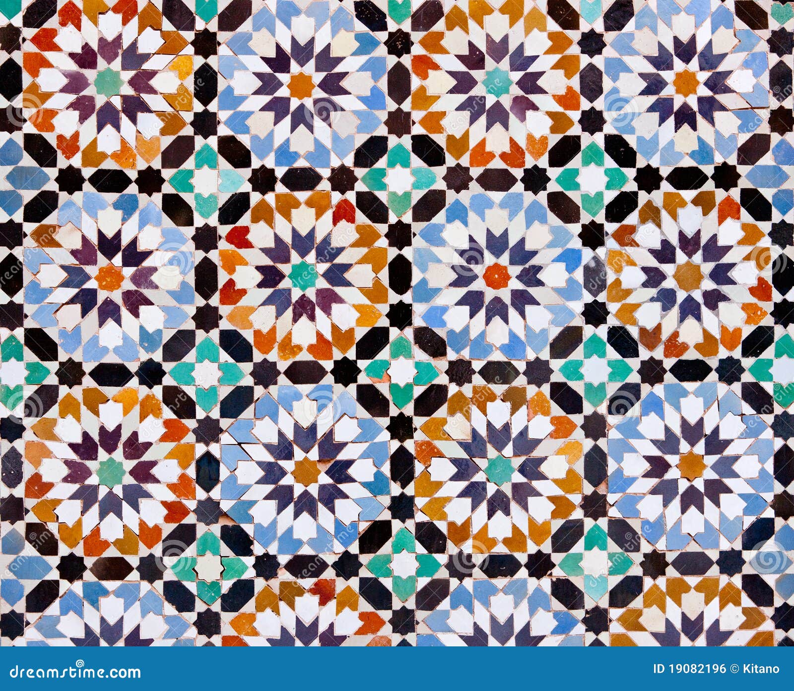 Moroccan Tiles in Marrakesh Stock Photo - Image of fashioned, geometric ...