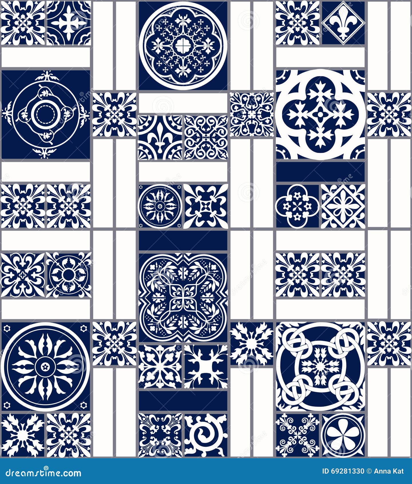 Moroccan Tiles Seamless Pattern Stock Vector - Illustration of oriental ...
