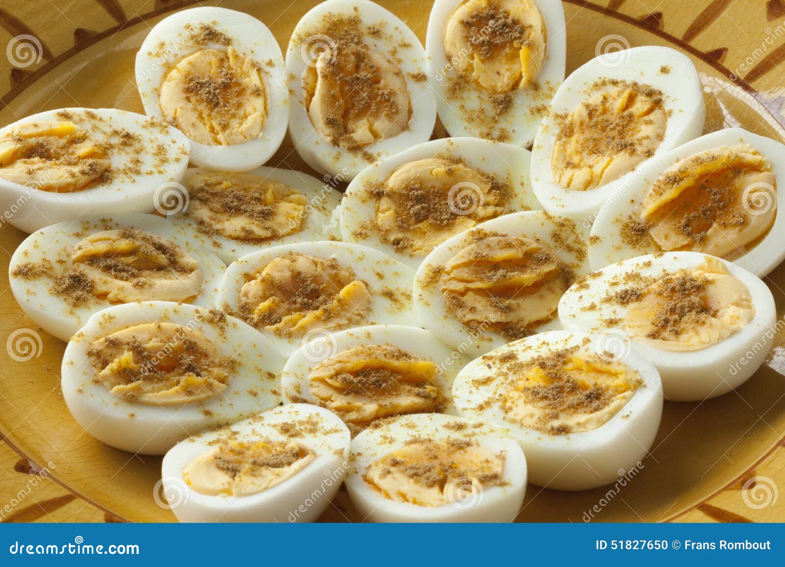 Moroccan Traditional Boiled Eggs with Salt and Cumin Stock Photo ...
