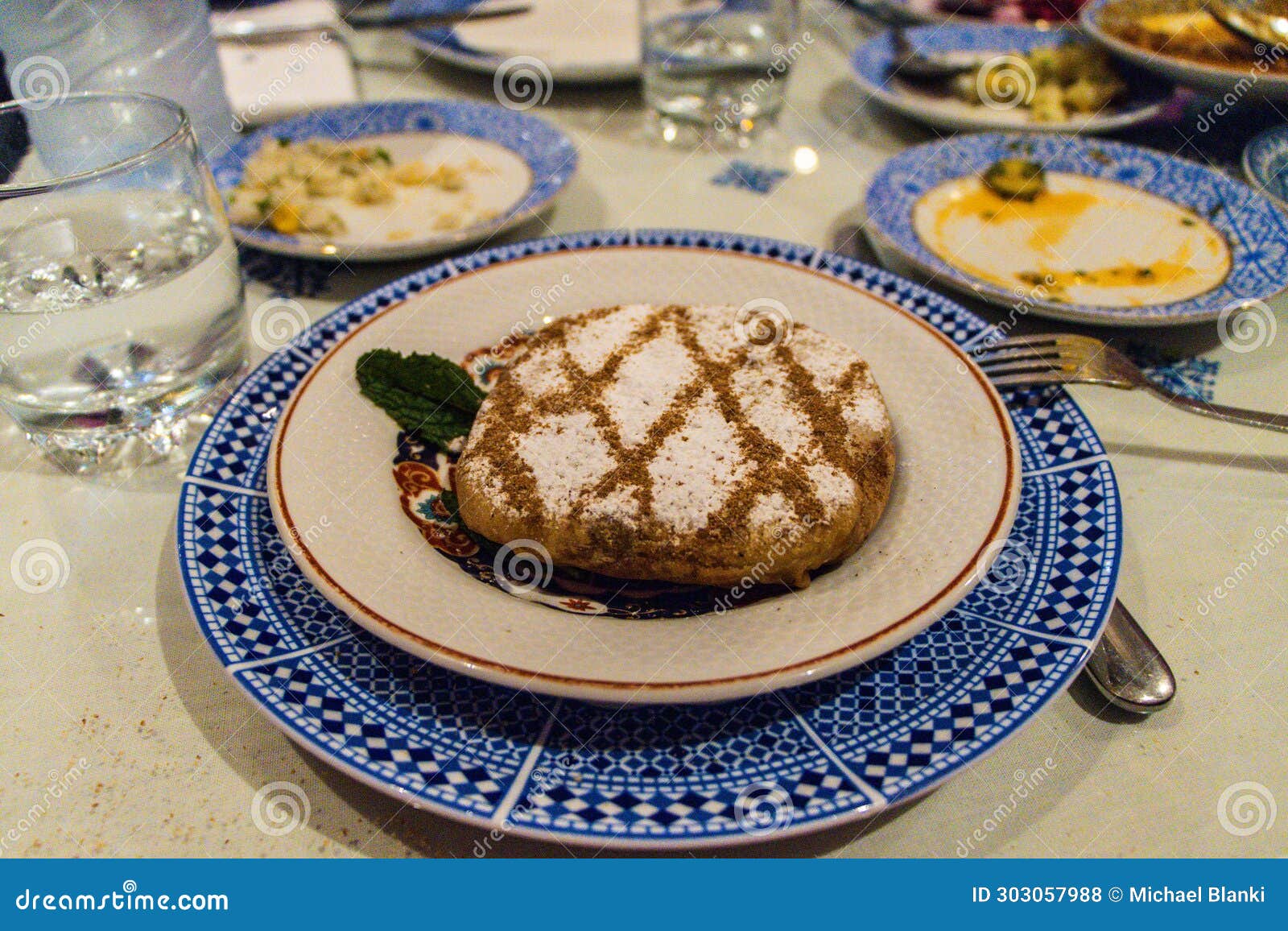 Moroccan Traditional Chicken or Fish Pastilla. Stock Photo - Image of ...