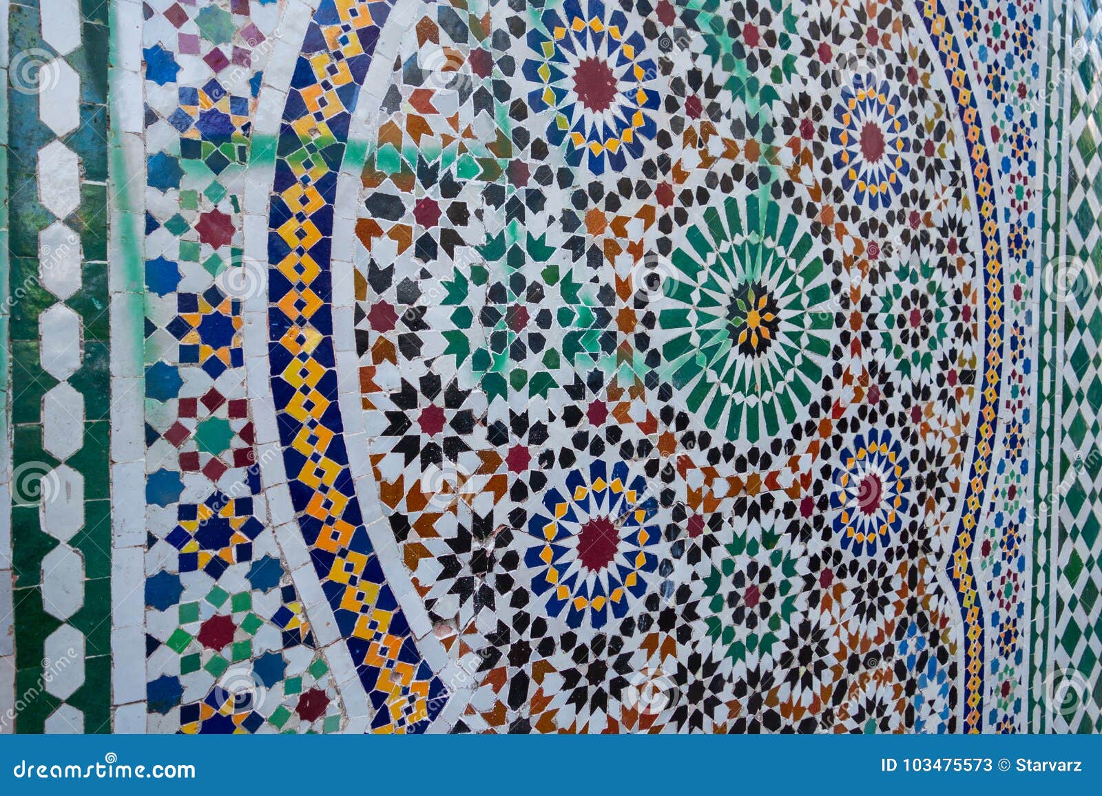 Moroccan Traditional Zellige Stock Image - Image of zellige, pattern ...
