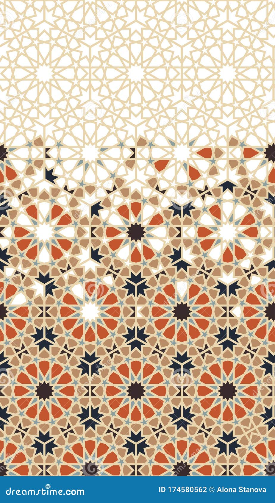 Moroccan Vector Border. Geometric Arabic, Islamic Pattern Stock Vector ...