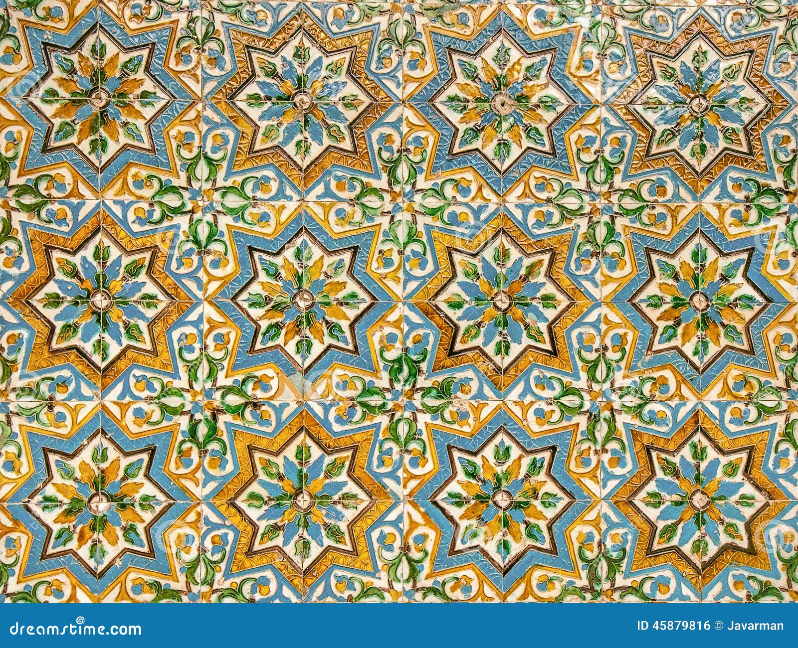 Moroccan Vintage Tile Background Stock Illustration - Illustration of ...