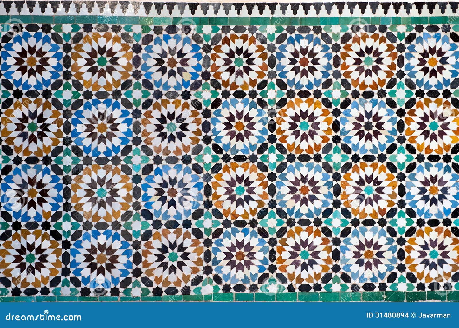 Moroccan Vintage Tile Background Stock Illustration - Illustration of ...