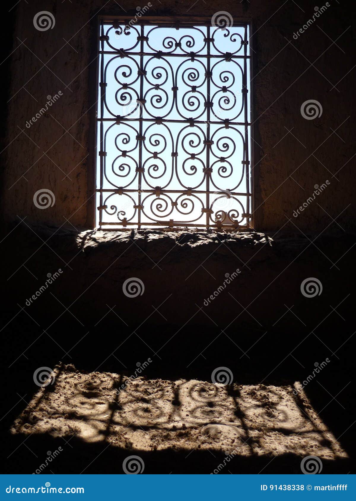 Moroccan Window from Inside - Backlight Stock Photo - Image of ...