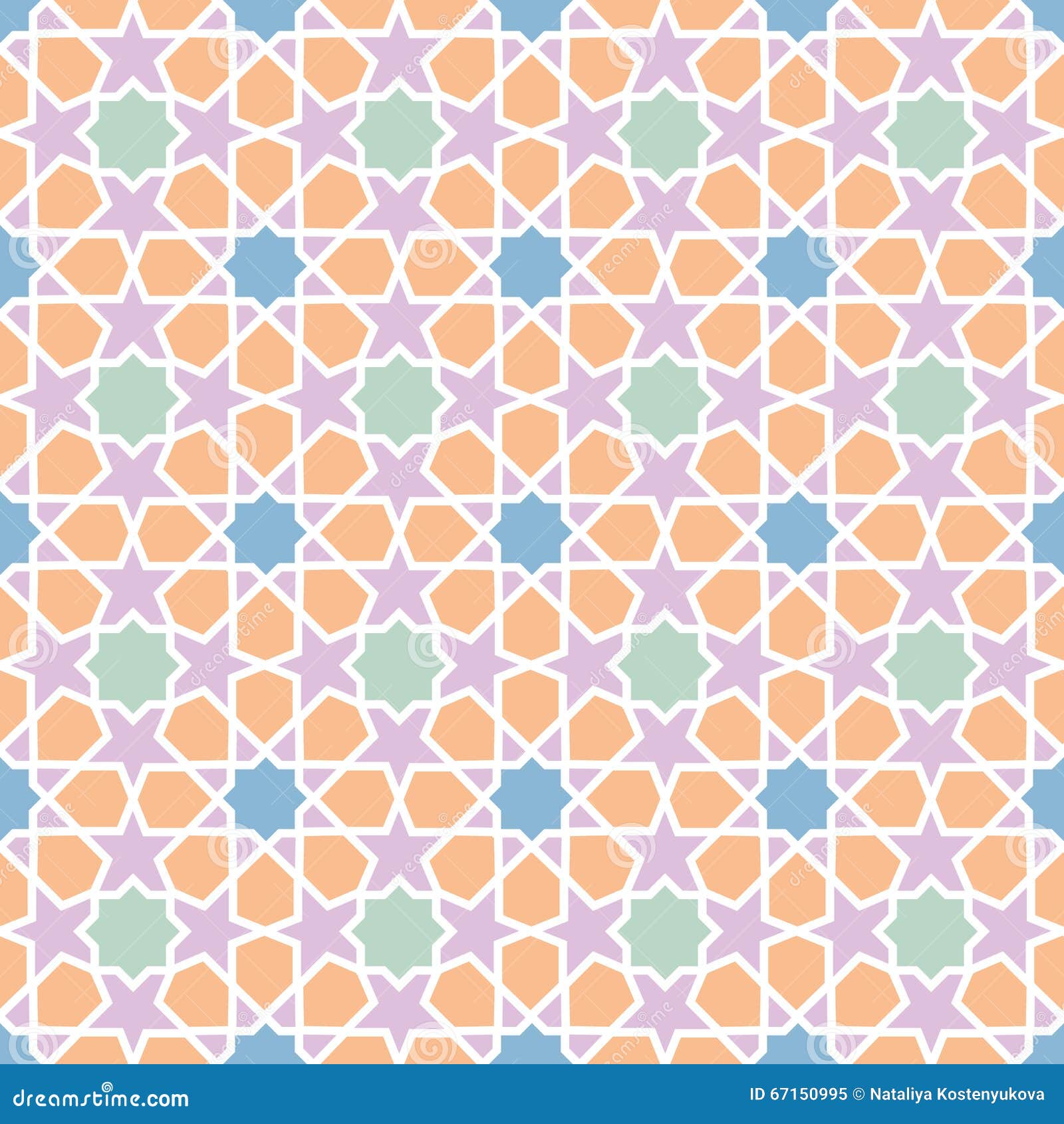 Moroccan zellige seamless stock vector. Illustration of ethnic - 67150995