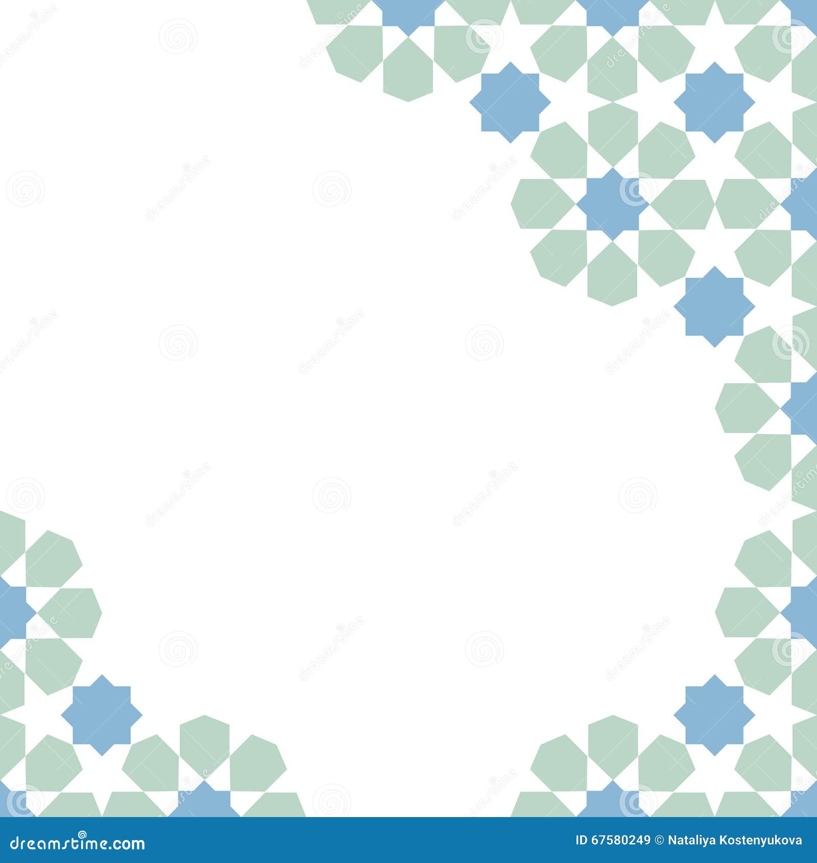 Moroccan zellige template stock vector. Illustration of template - 67580249