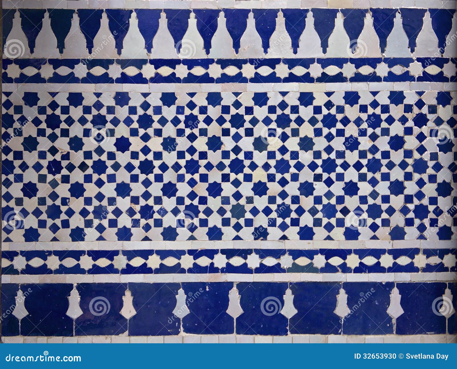 Moroccan Zellige Tile Pattern Stock Photo - Image of marrakesh, arabic ...