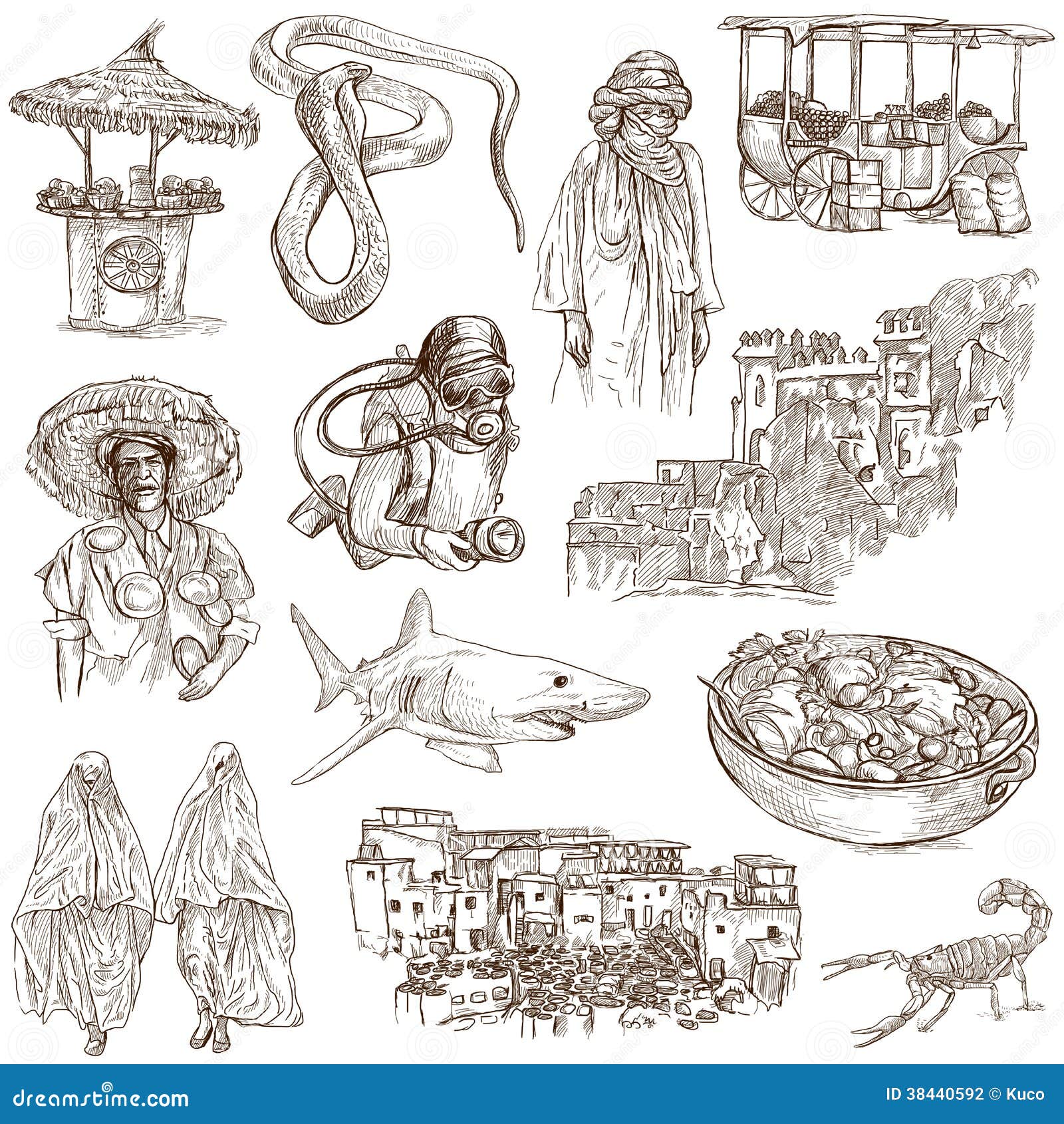 Morocco stock vector. Illustration of arab, ancestors - 38440592