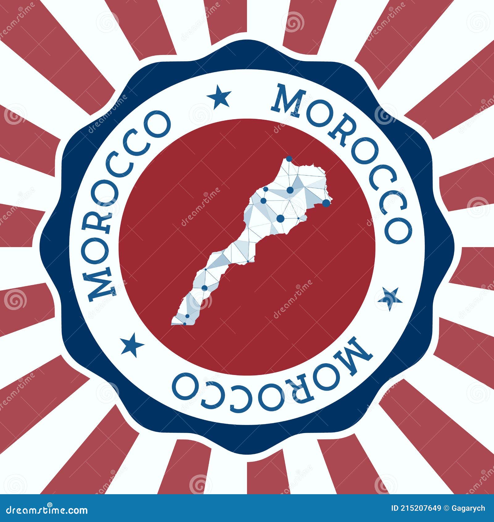Morocco Badge. stock vector. Illustration of report - 215207649