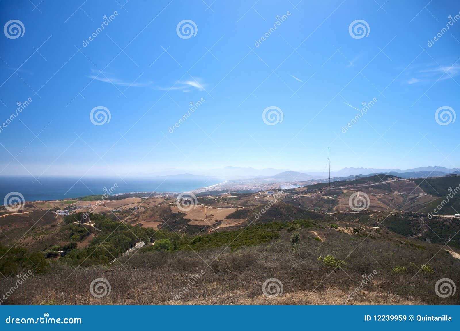 Morocco from ceuta stock image. Image of ocean, mountain - 12239959