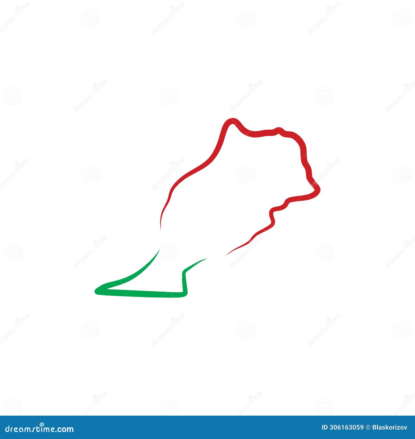 Morocco Country Map Logo Icon Stock Vector - Illustration of travel ...