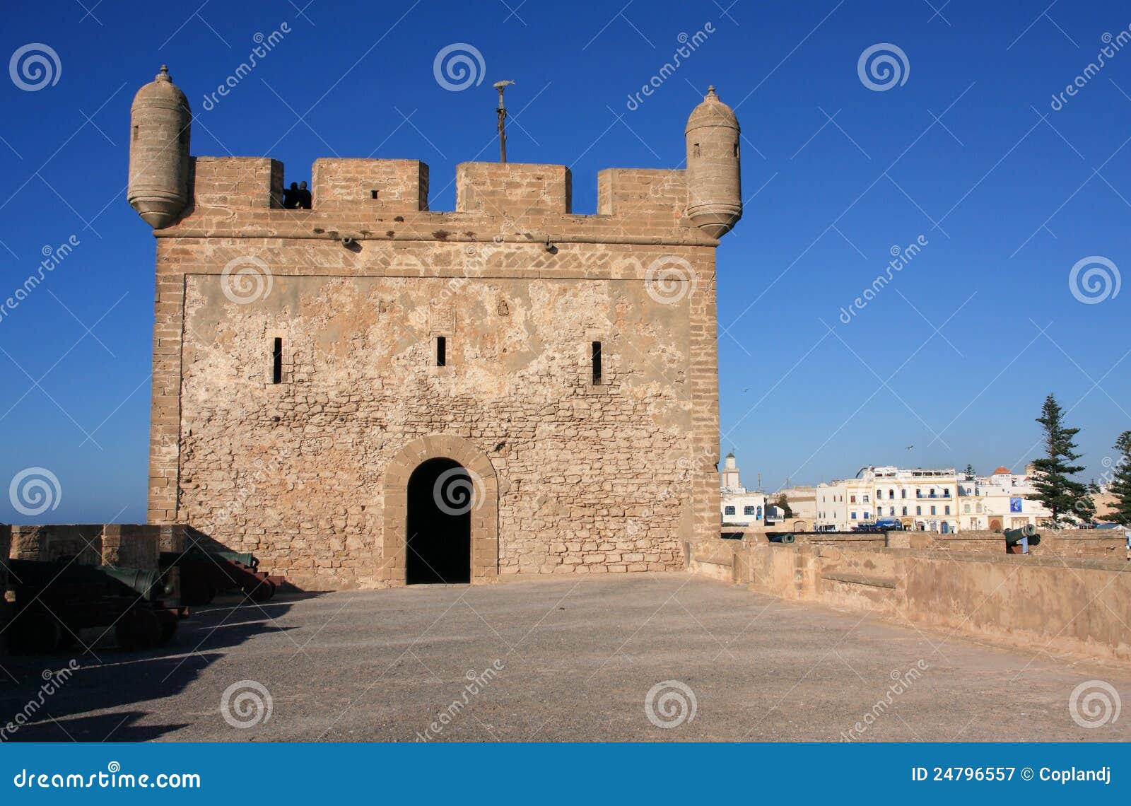 Morocco Essaouira Fort Battlement Stock Image - Image of turret ...