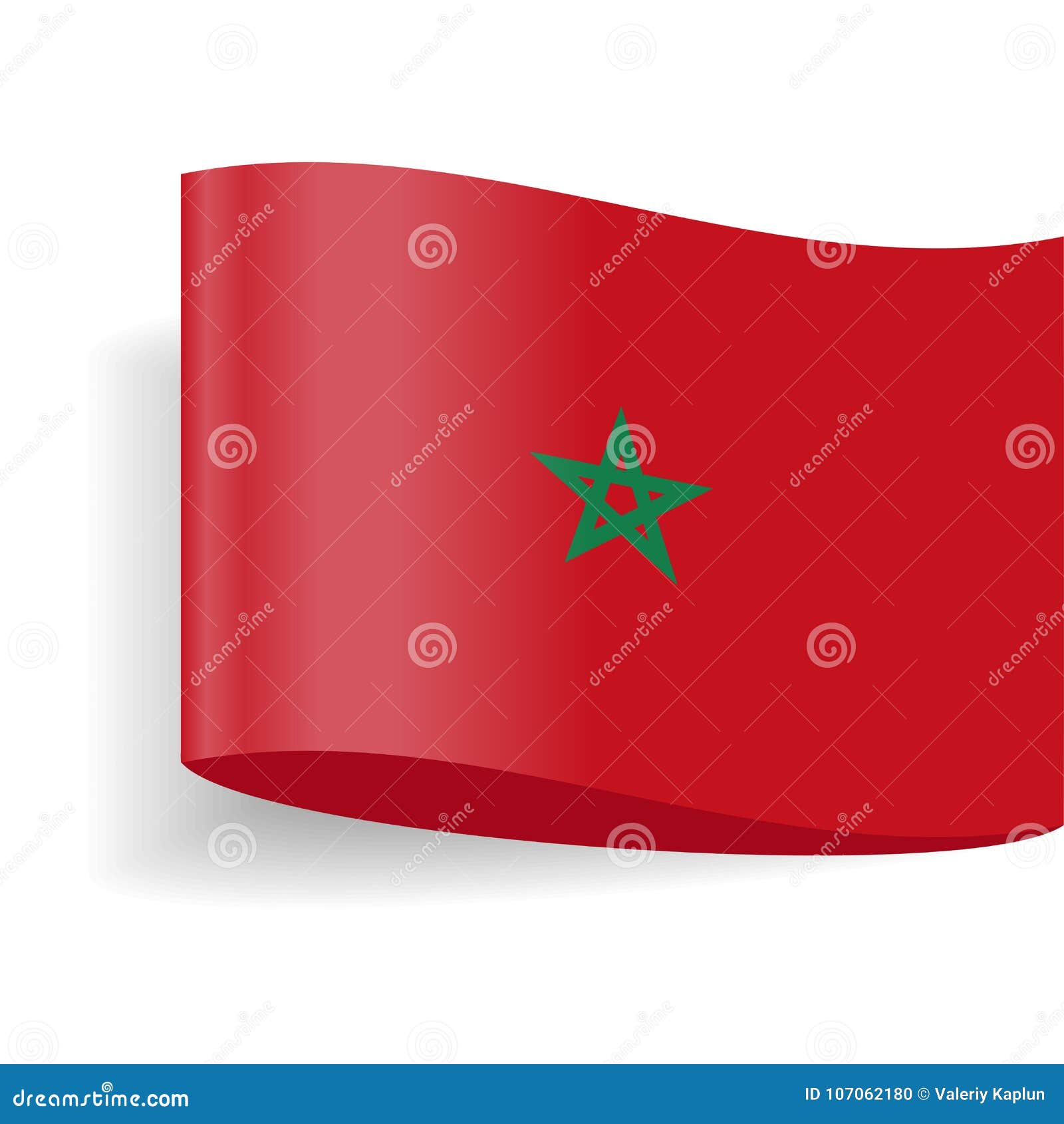Morocco Flag Vector Label Tag Icon Stock Illustration - Illustration of ...