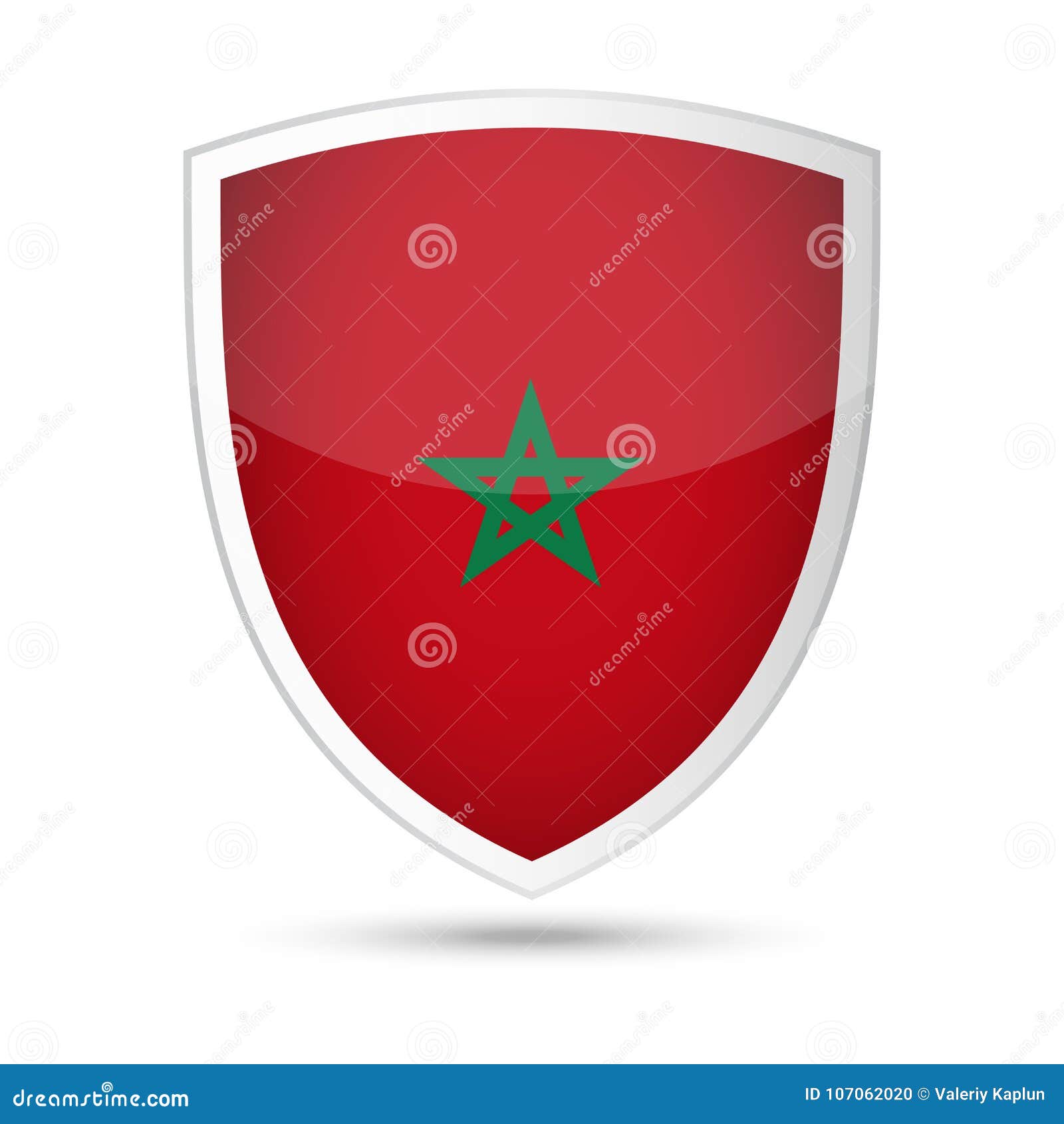 Morocco Flag Vector Shield Icon Stock Illustration - Illustration of ...