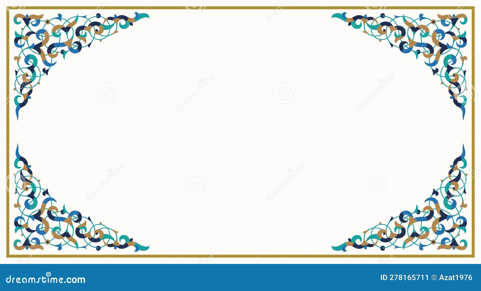 Traditional Morocco Floral Frame. Traditional Islamic Design. Mosque ...