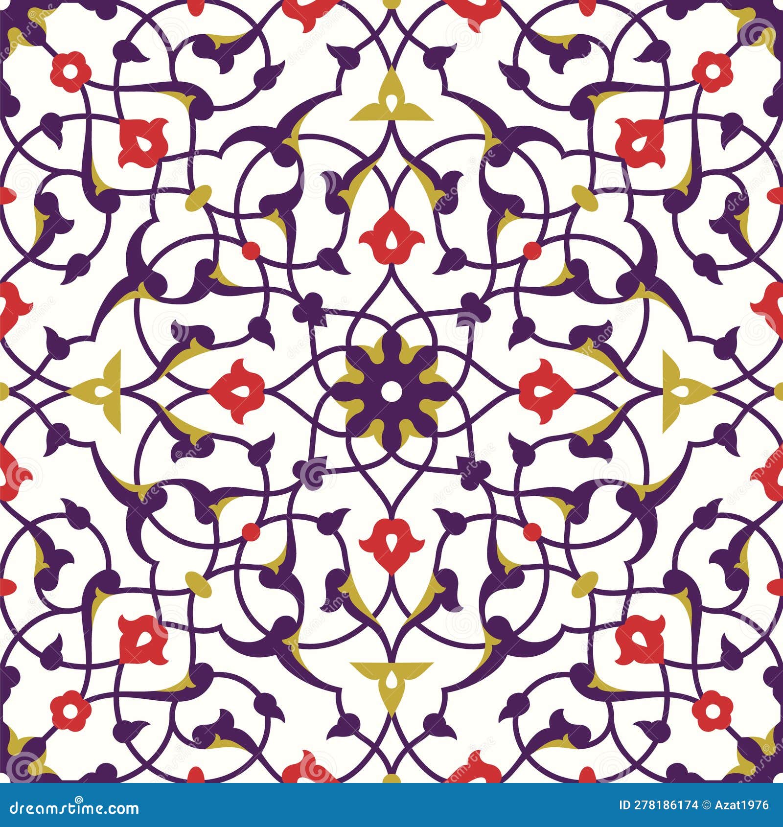 Morocco Floral Seamless Pattern. Traditional Islamic Background. Mosque ...