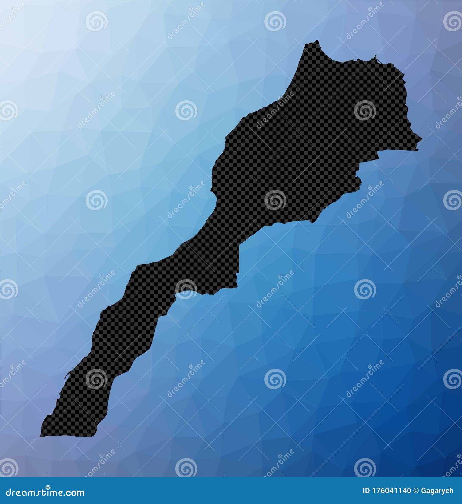 Morocco geometric map. stock vector. Illustration of effect - 176041140