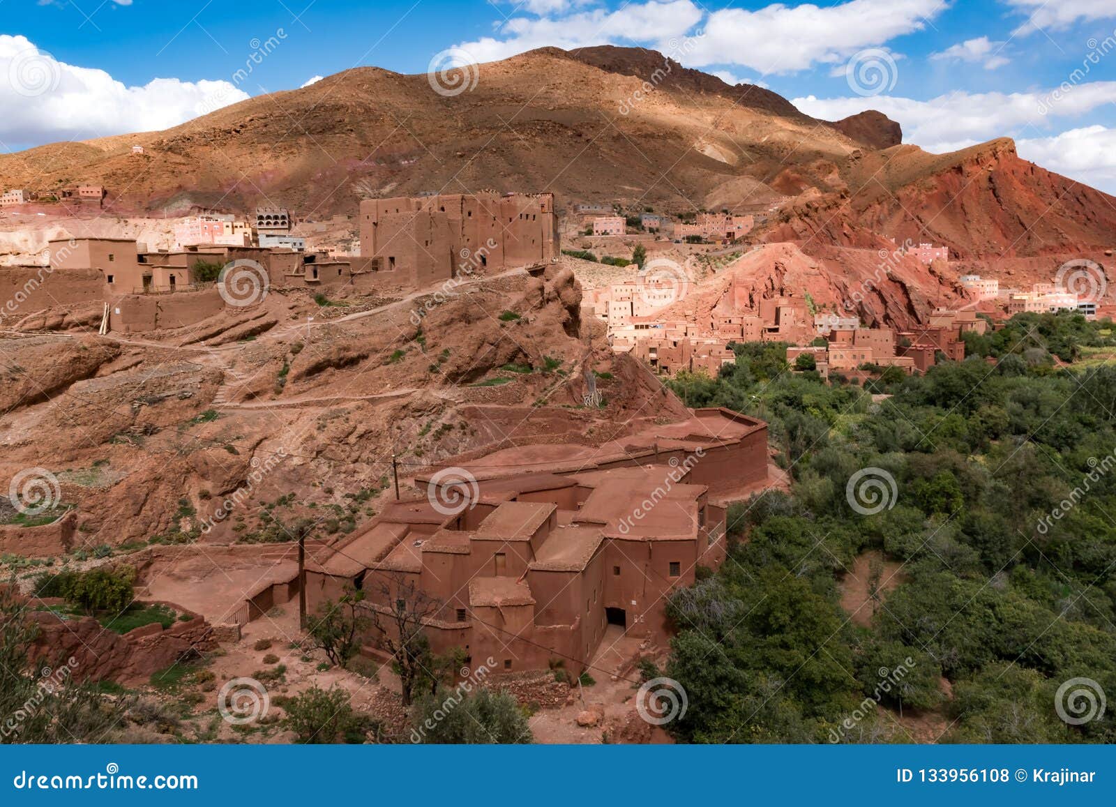Morocco, Kasbah in the Dades Valley Also Known As Valley of the Roses ...