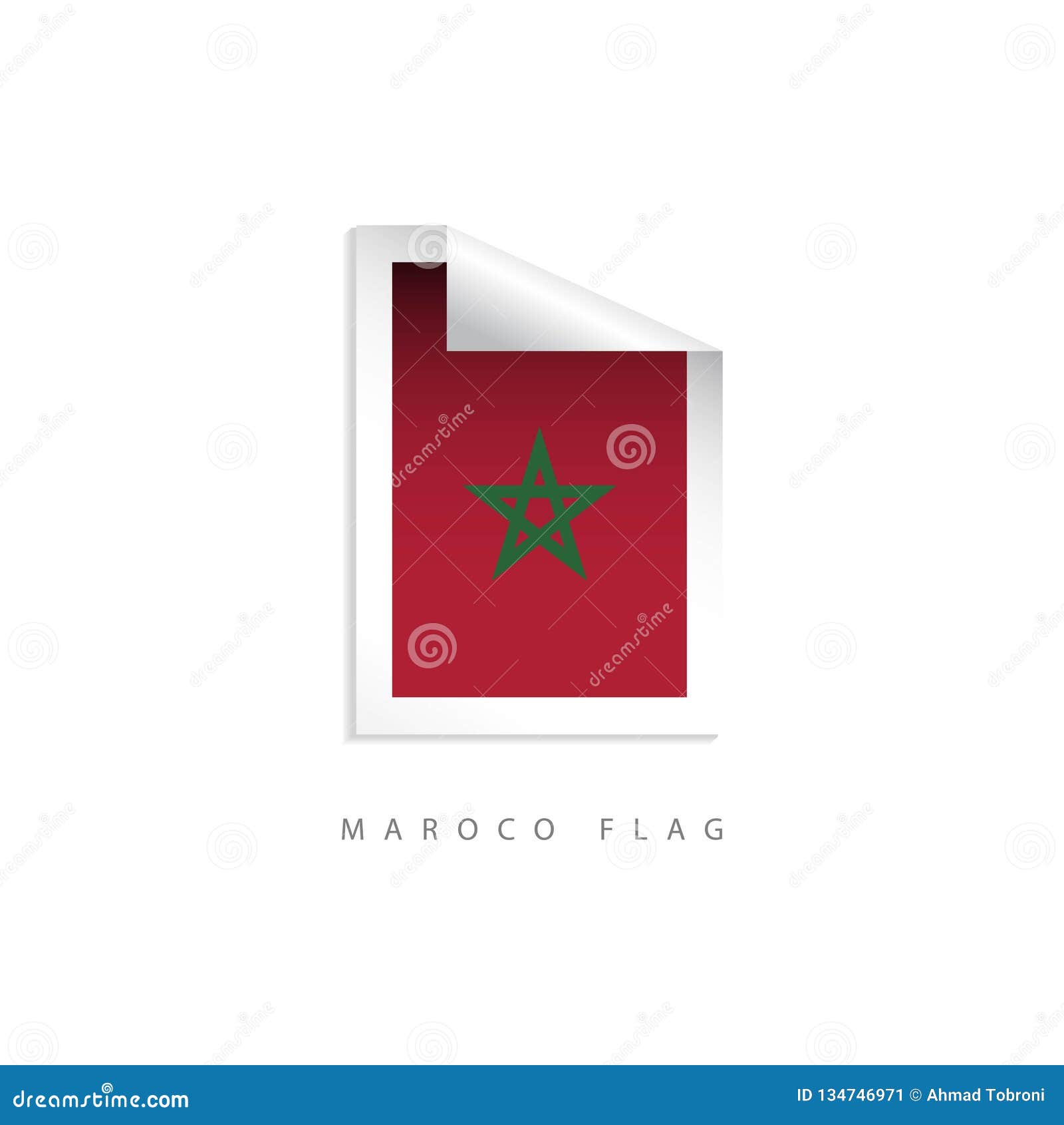 Morocco Label Flags Vector Template Design Stock Vector - Illustration ...