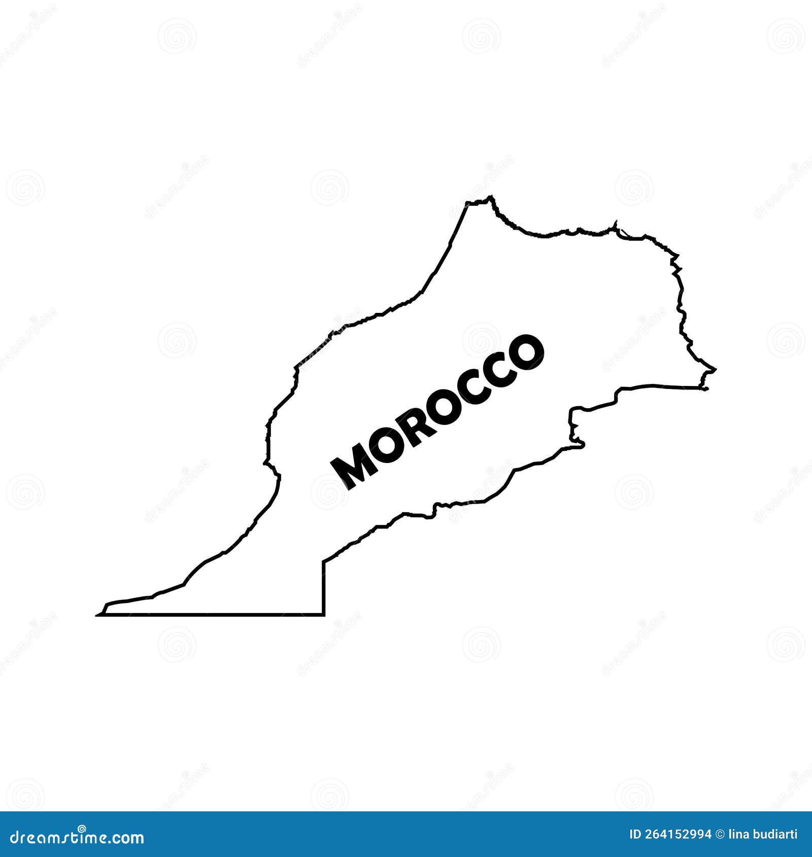 Morocco map icon stock vector. Illustration of border - 264152994