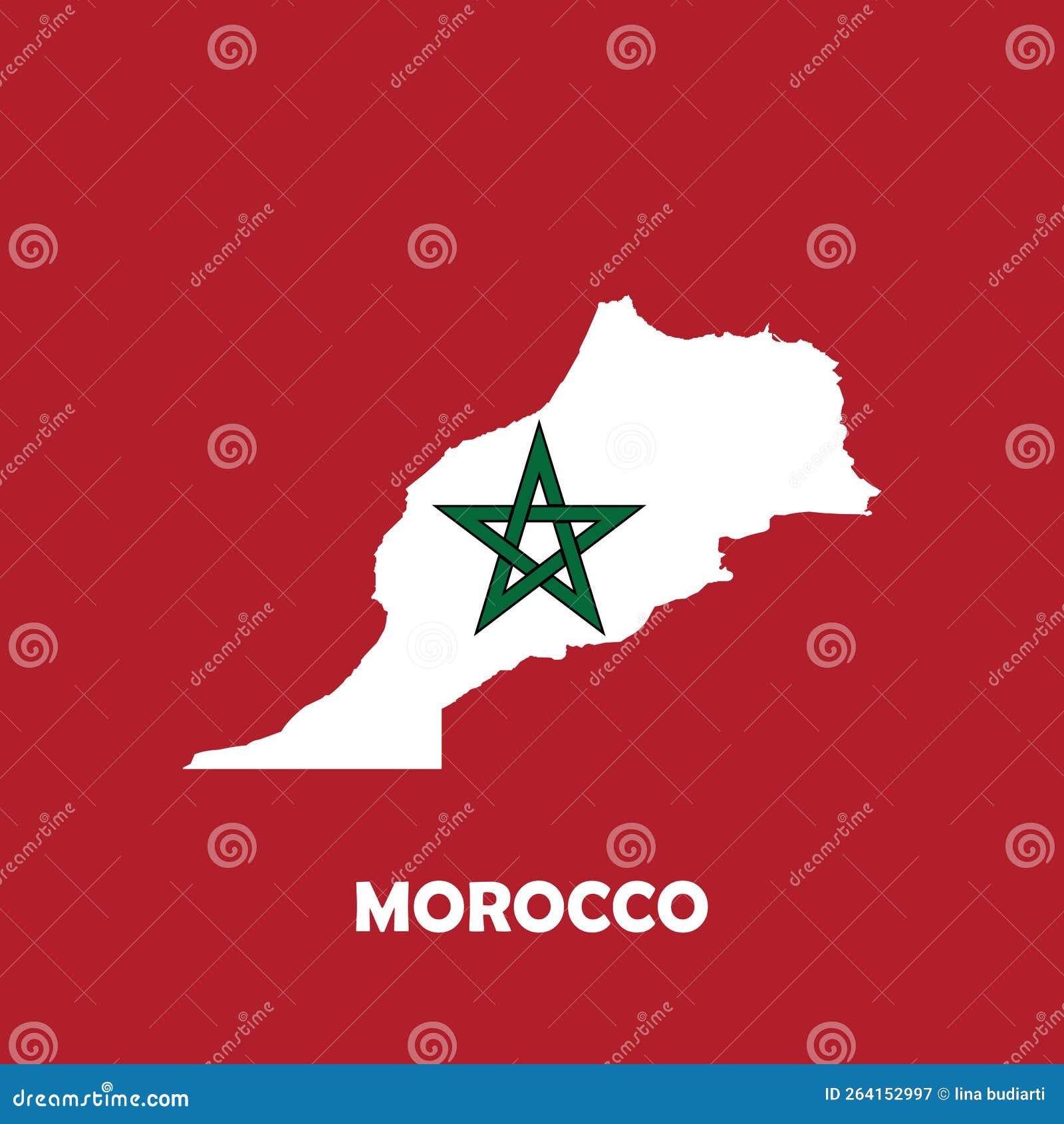 Morocco map icon stock vector. Illustration of flag - 264152997