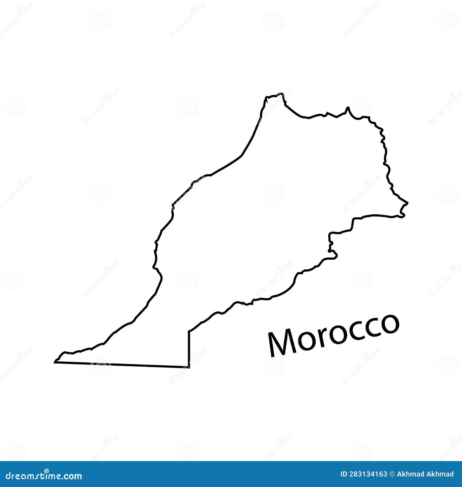 Morocco map icon stock vector. Illustration of boundary - 283134163