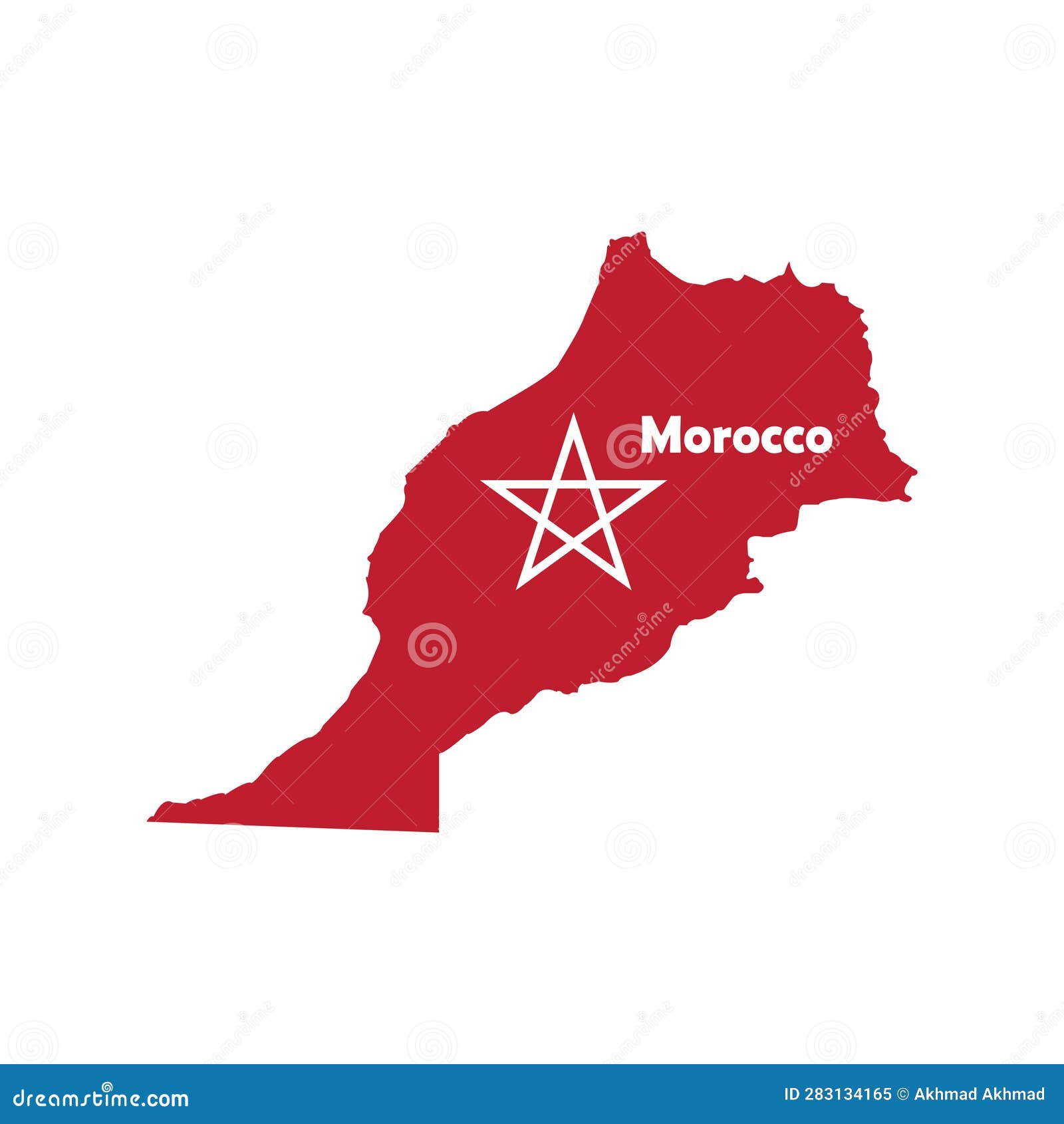 Morocco map icon stock vector. Illustration of color - 283134165