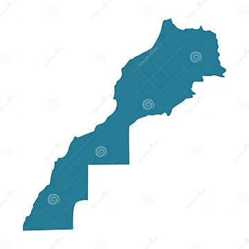 Morocco Map Shape Vector Illustration Isolated on White. Stock Vector ...