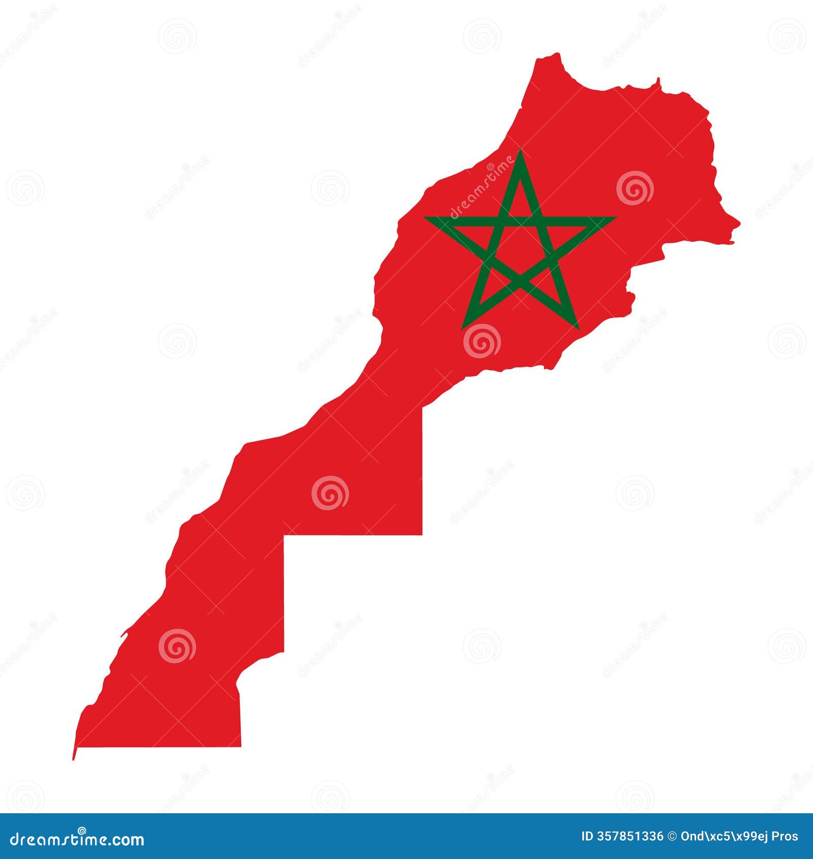Morocco Map Symbol Shape, Travel Web Flat Concept Icon Vector ...