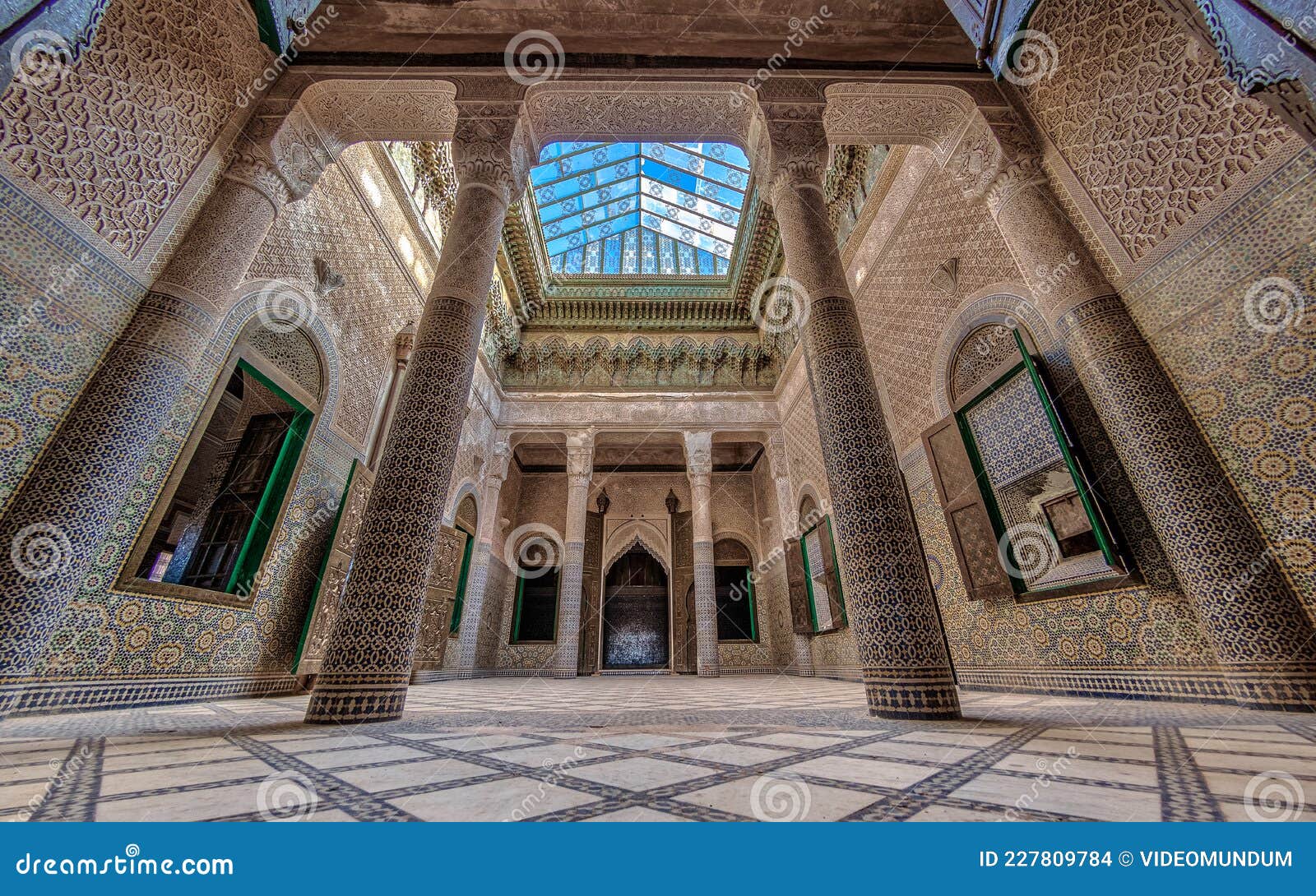 Morocco - March 4, 20020: Inside Arabic Style Old Castle Stock Photo ...