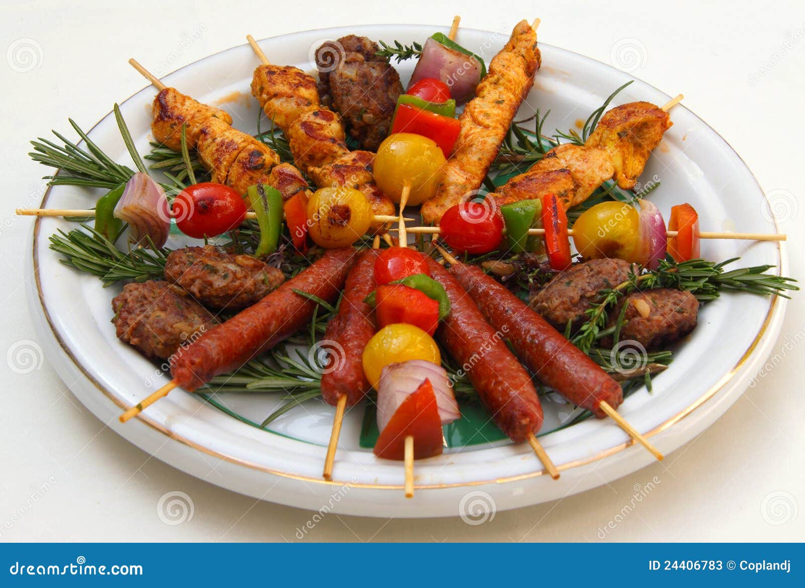 Morocco Mixed kebabs stock image. Image of africa, lamb - 24406783
