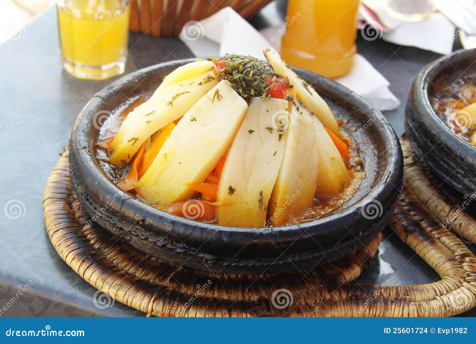 Morocco National Dish - Tajine Stock Photo - Image of braised, craft ...