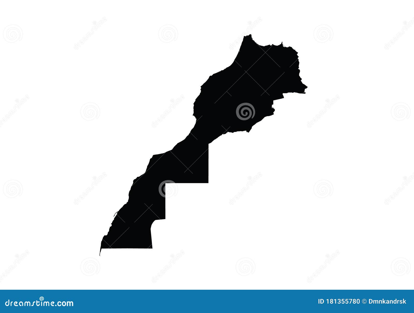 Morocco - Outline Map Cartoon Vector | CartoonDealer.com #180032473