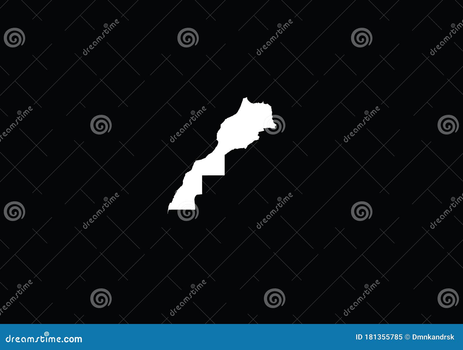 Morocco Outline Map National Borders Cartoon Vector | CartoonDealer.com ...