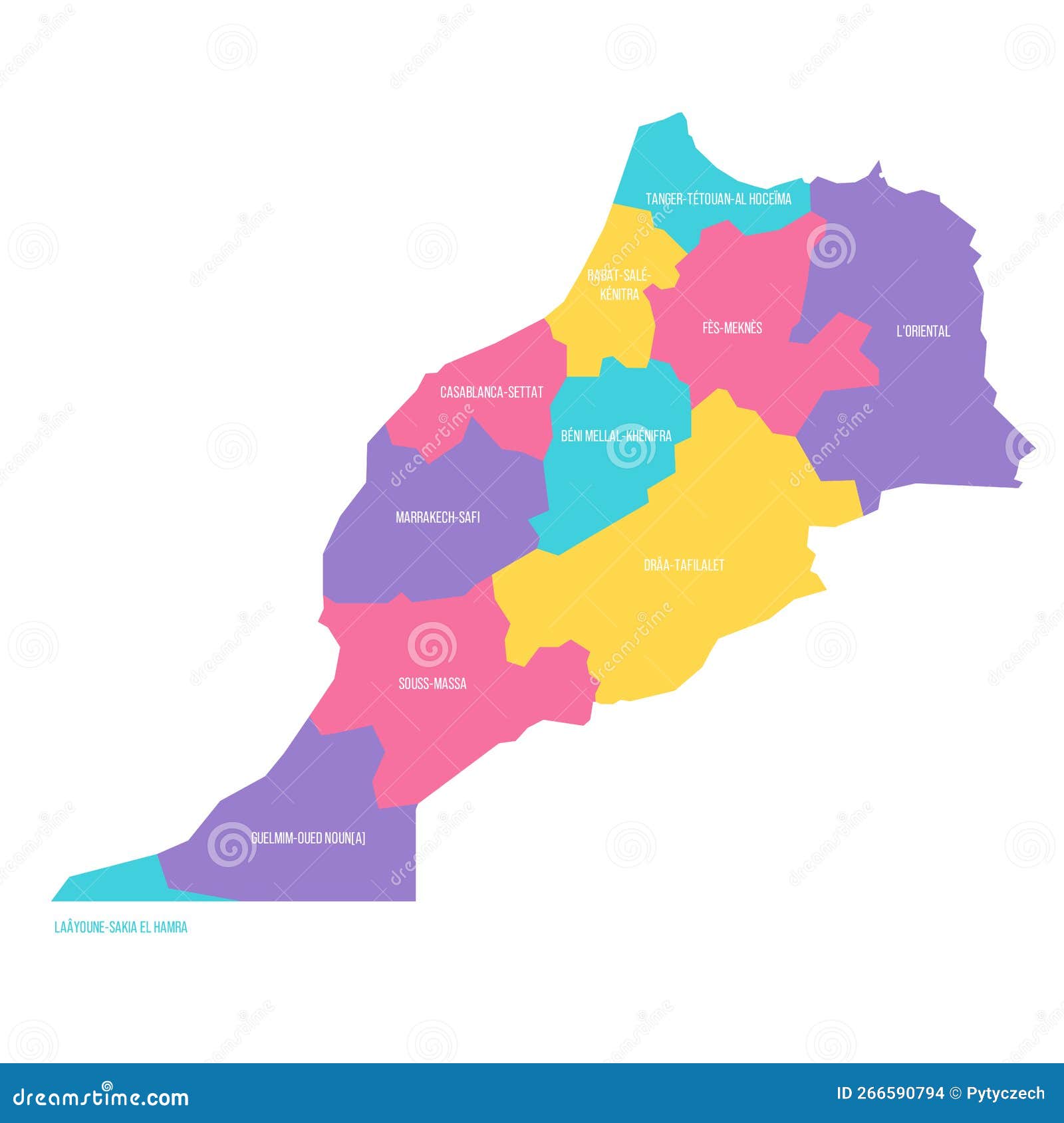 Morocco Political Map of Administrative Divisions Stock Vector ... Morocco Political Map of Administrative Divisions Stock Vector ...