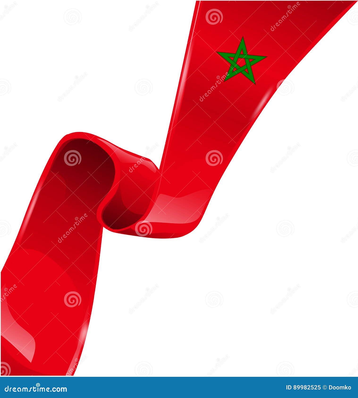 Morocco ribbon flag stock vector. Illustration of abstract - 89982525