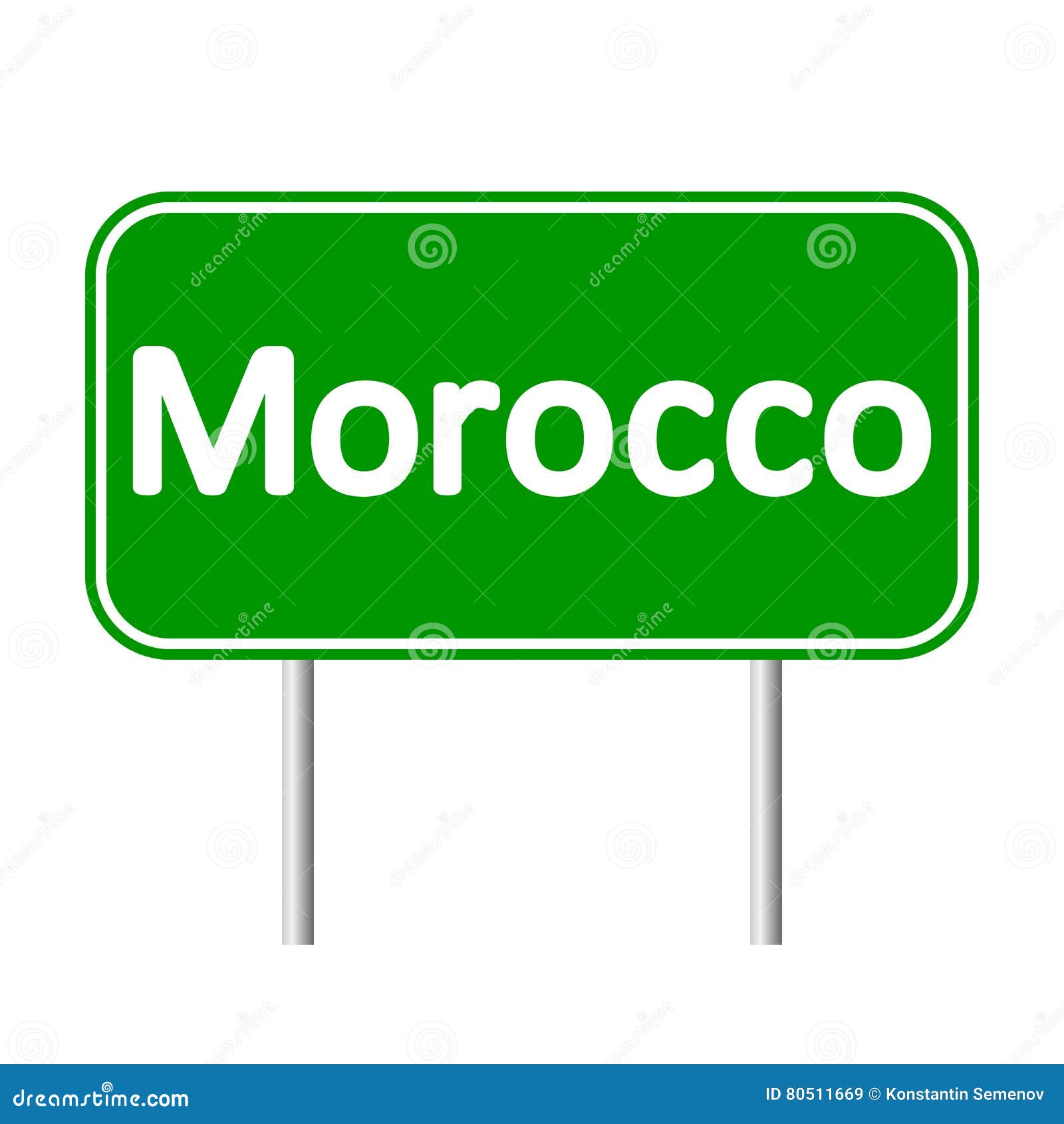 Morocco road sign. stock illustration. Illustration of road - 80511669