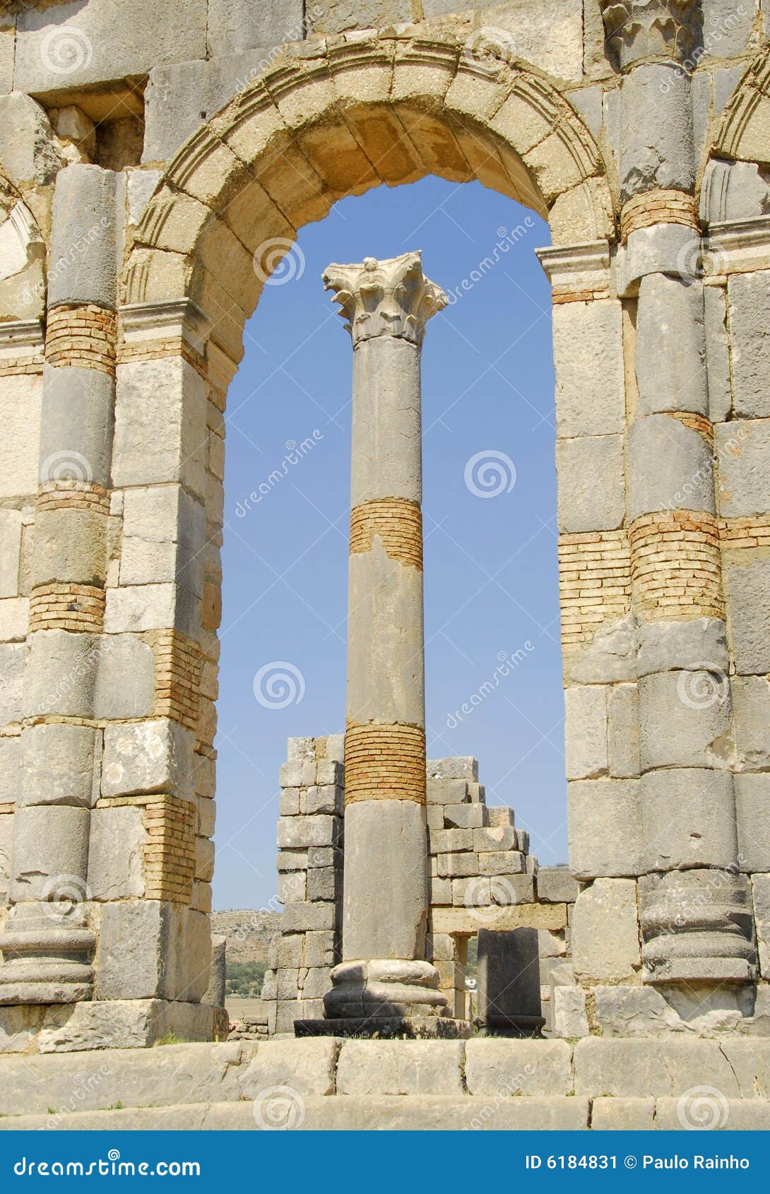 Morocco Roman ruins stock image. Image of moody, poseidon - 6184831
