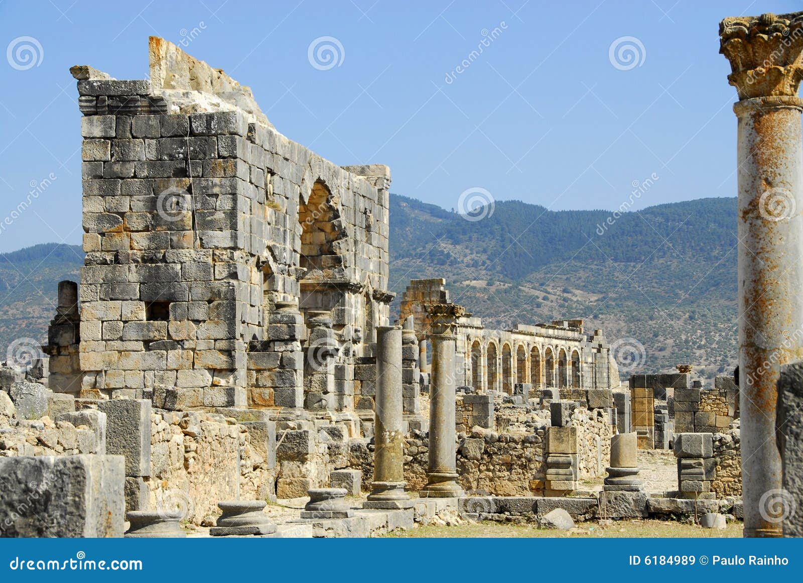 Morocco Roman ruins stock image. Image of archeology, fantasy - 6184989