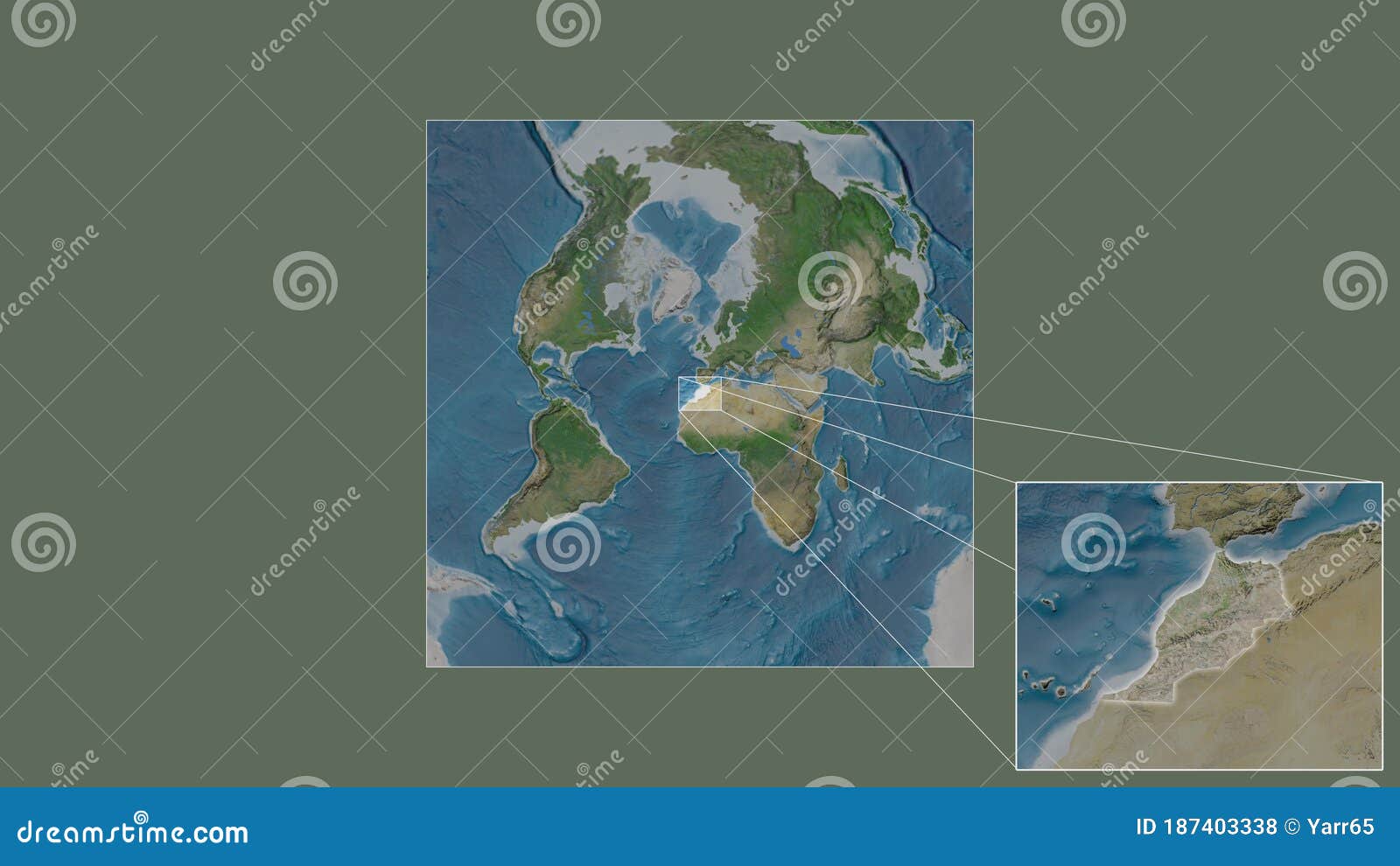 Morocco - Satellite. Area Extracted Stock Illustration - Illustration ...