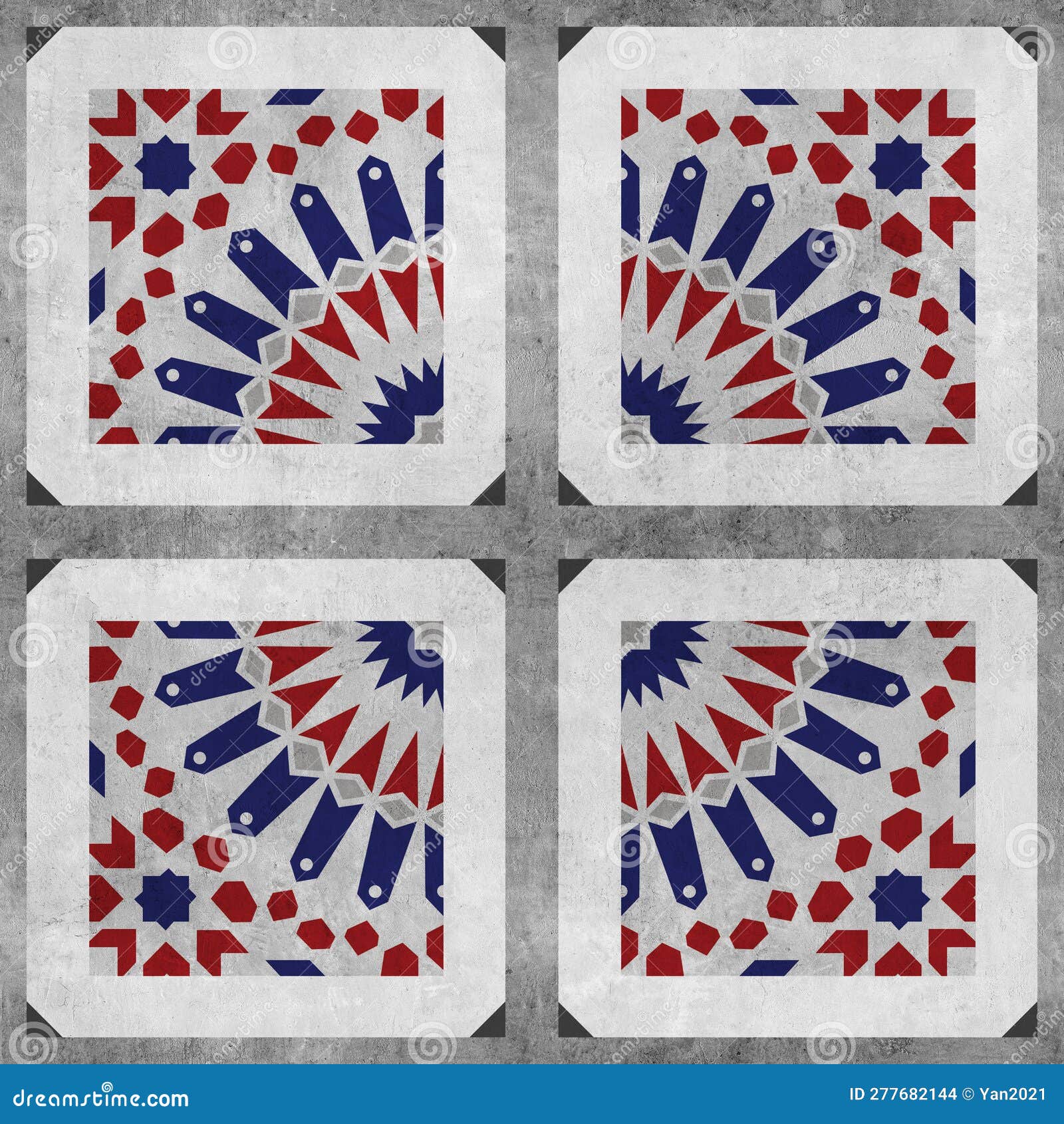Morocco Seamless Blue and Red Pattern. Colorful Design Pattern ...