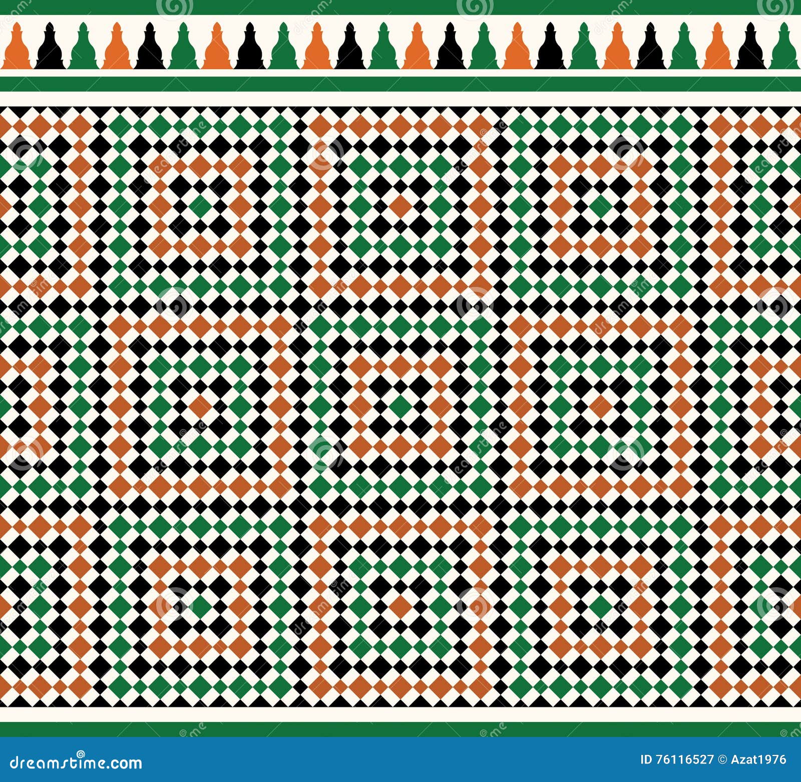 Morocco Seamless Border. Traditional Islamic Design Stock Illustration ...